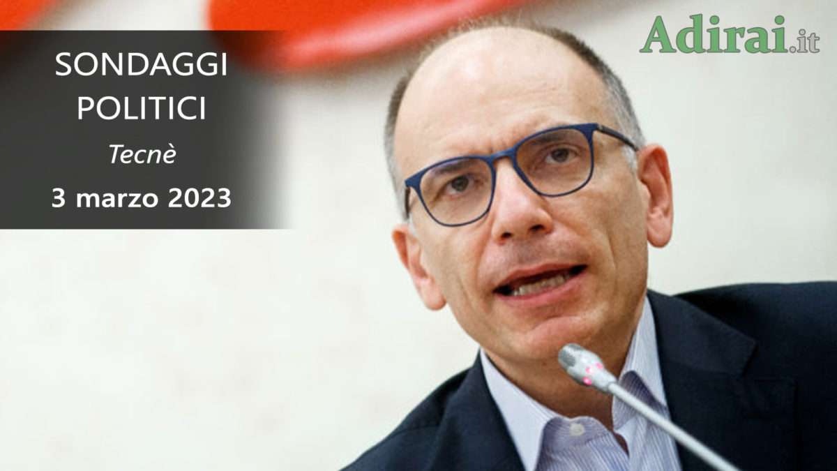 Ultimi Sondaggi Politici 3 marzo 2023 Tecnè